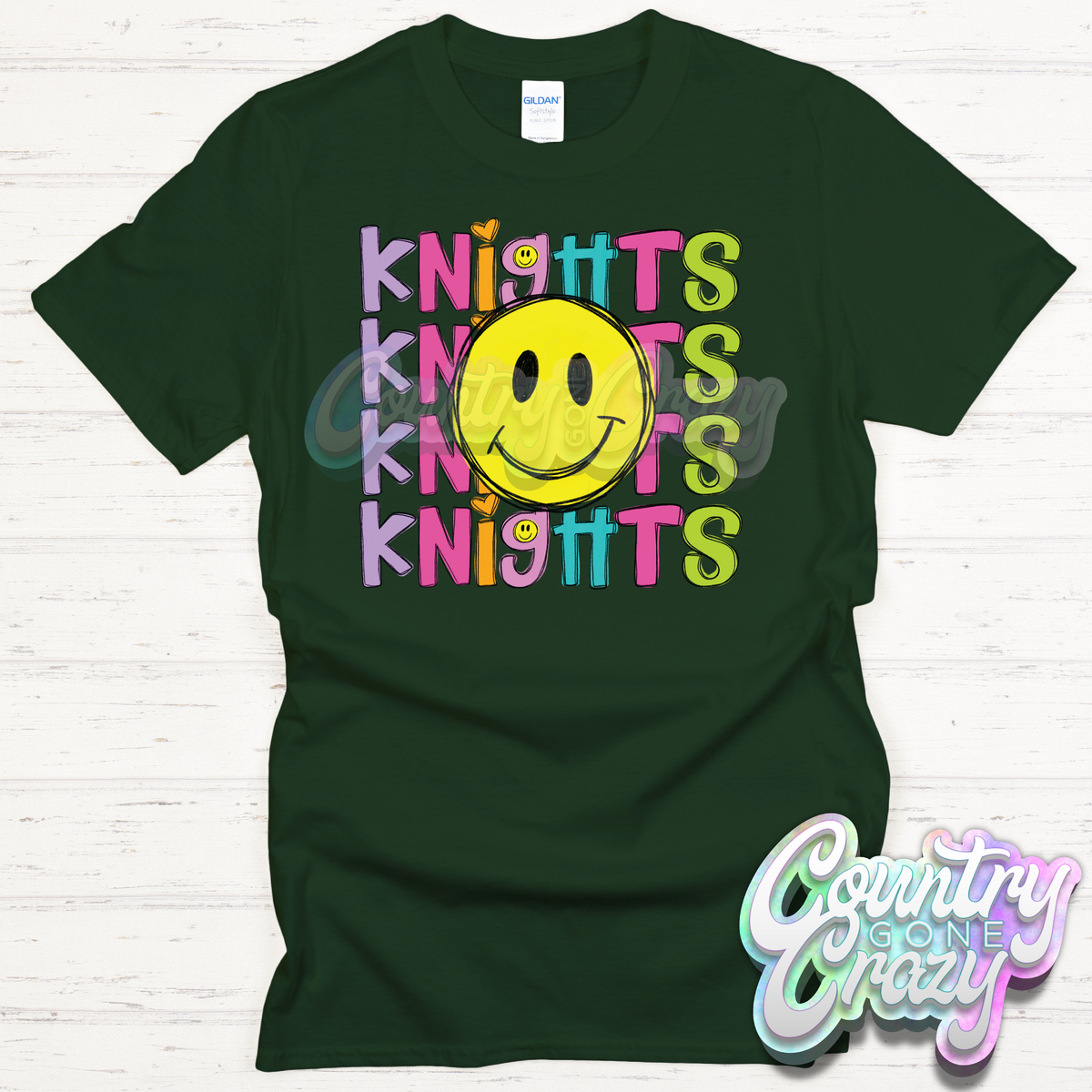 Knights Smiley T-Shirt — Country Gone Crazy