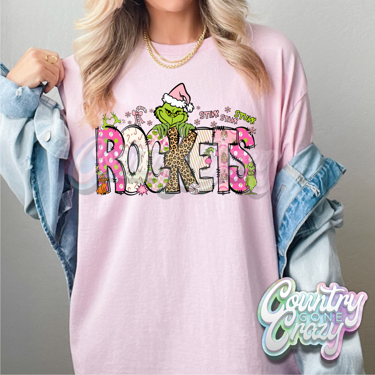 Rockets - Pink Grinch - T-Shirt — Country Gone Crazy