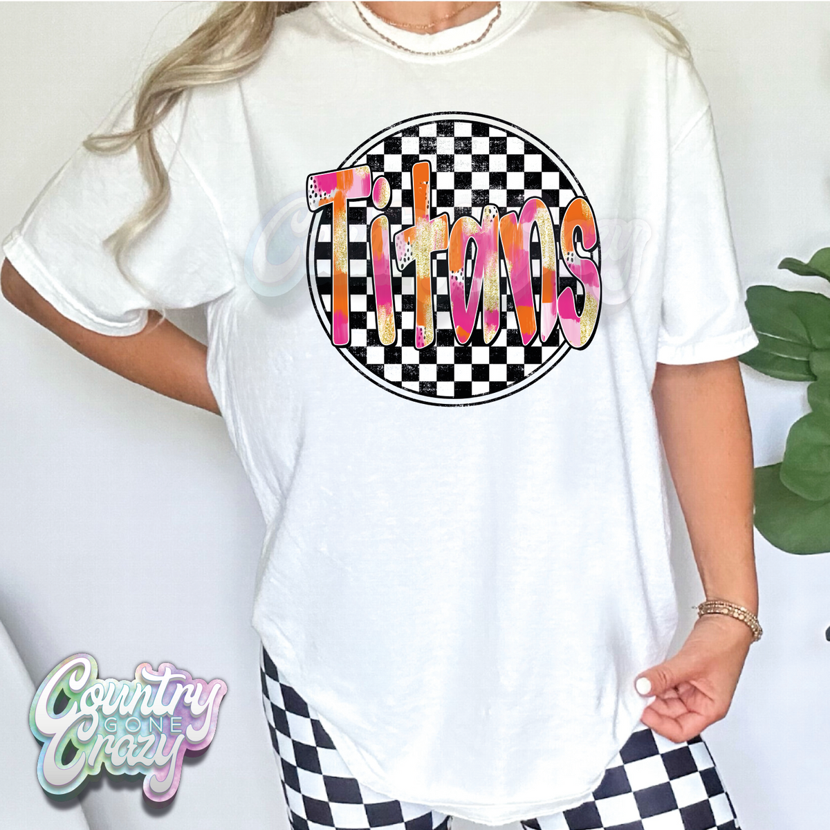 Titans - Checkered Splash - T-Shirt — Country Gone Crazy