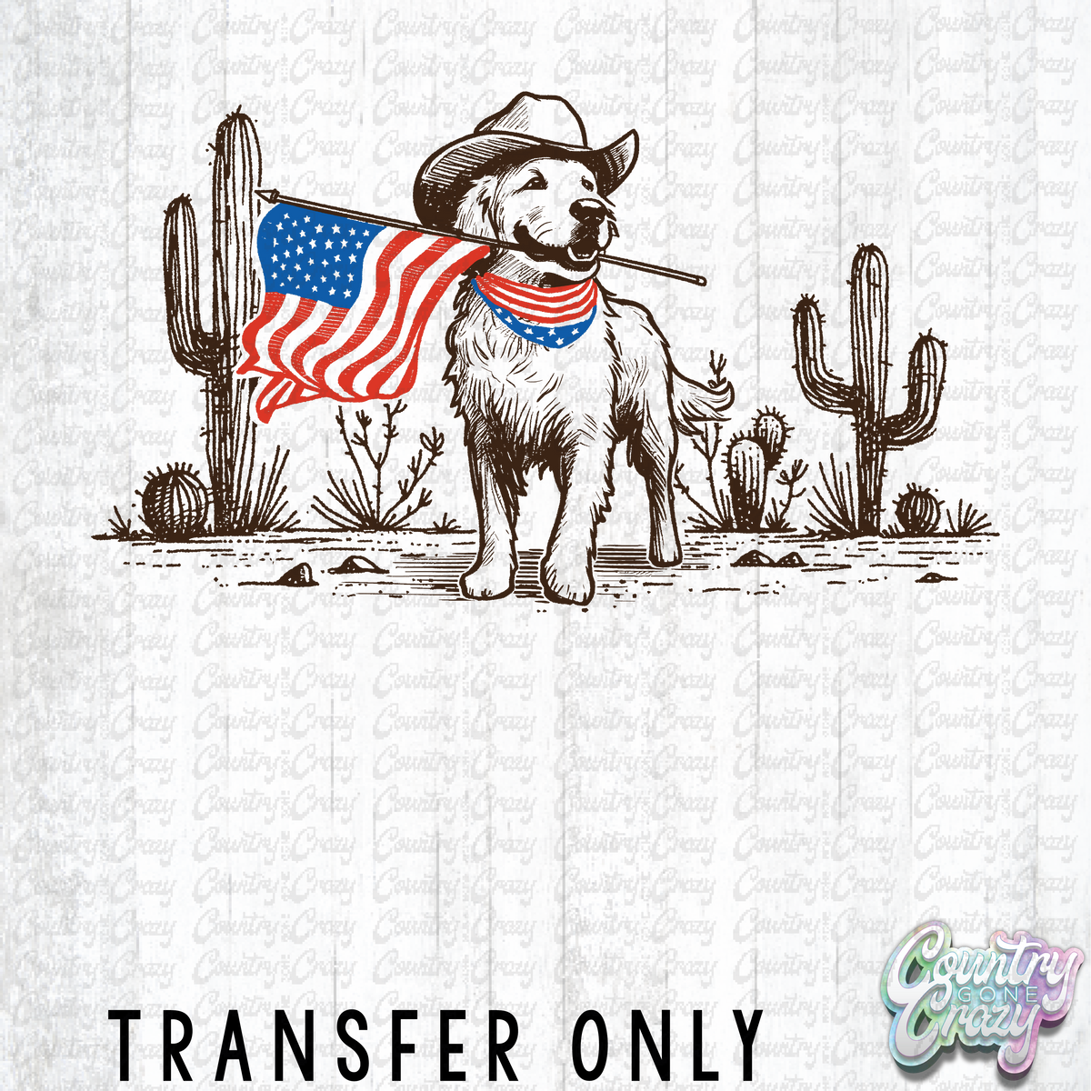 HT4364 • MEMORIAL DAY COWBOY DOG — Country Gone Crazy