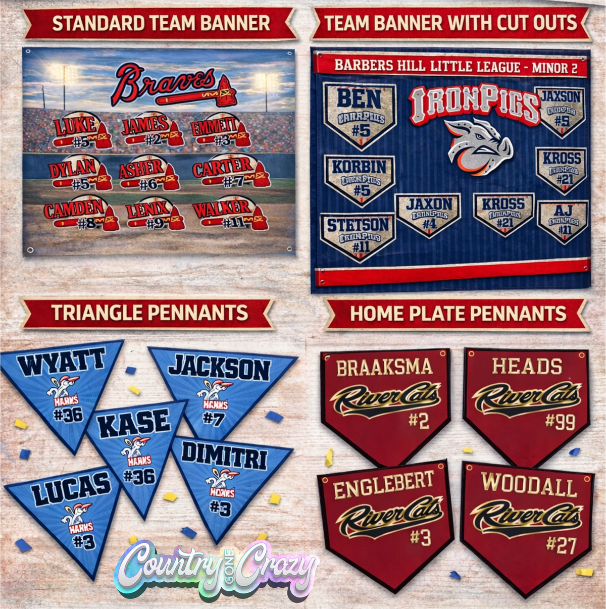Team Banners — Country Gone Crazy