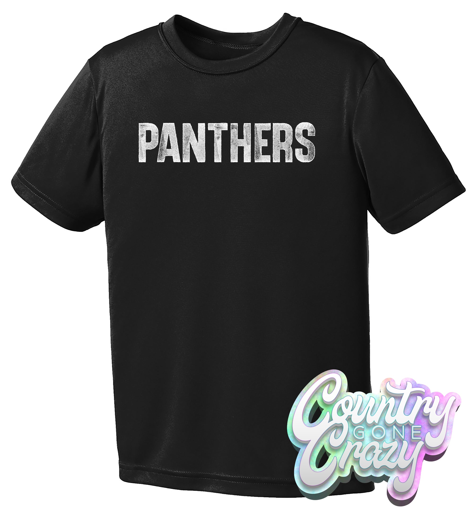 Panthers Distressed - Dry-Fit — Country Gone Crazy