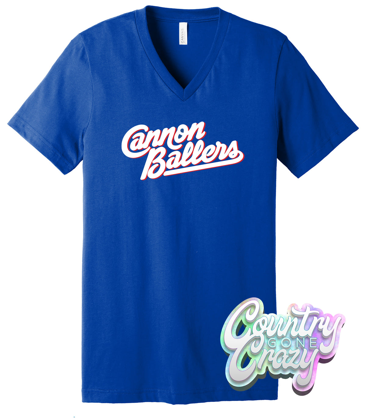 Cannon Ballers Bella Canvas V-Neck — Country Gone Crazy